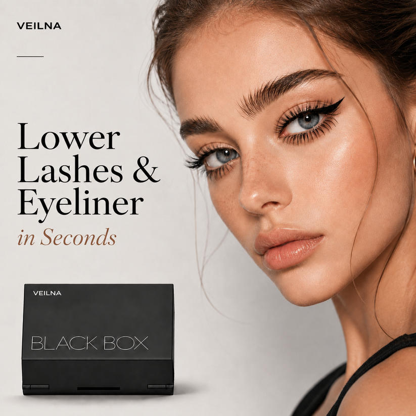 VEILNA BLACK BOX 3-IN-1 Eyelash & Eyeliner Stamp Kit – Veilna Beauty